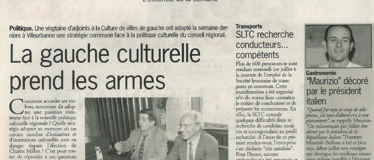 Il y a 20 ans : "Actualité de la semaine" - Lyon Capitale