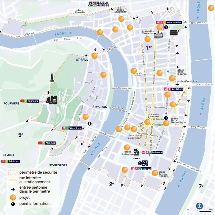 Parkings, périmètre de sécurité... comment circuler à Lyon pour la Fête ...